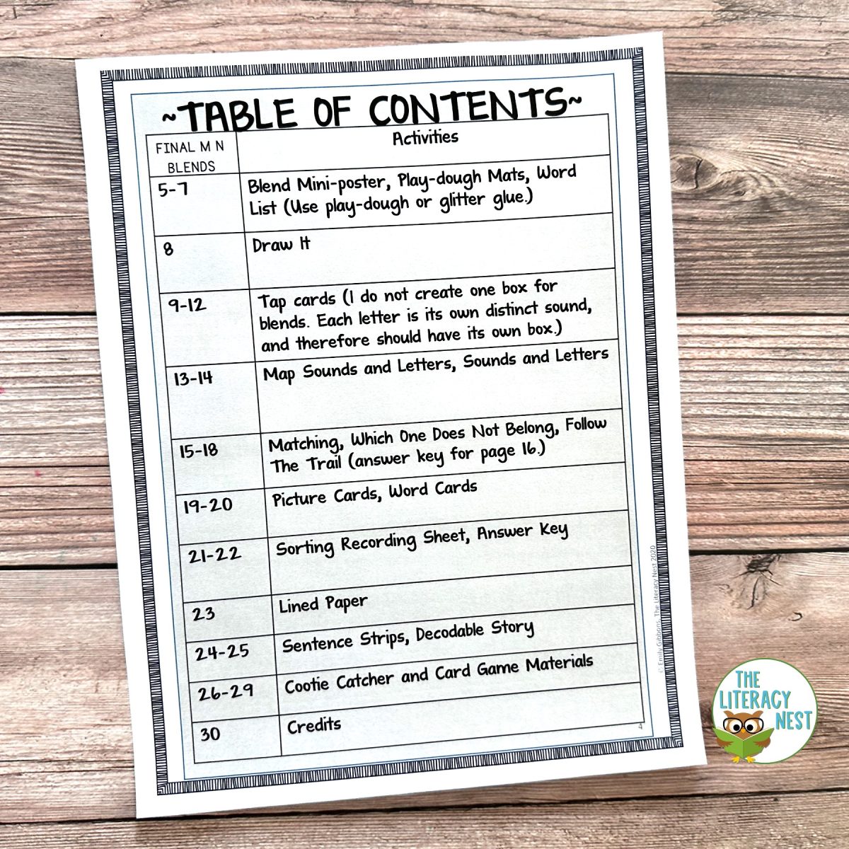 Consonant Blends Final M and N Phonics Activities for Orton-Gillingham ...