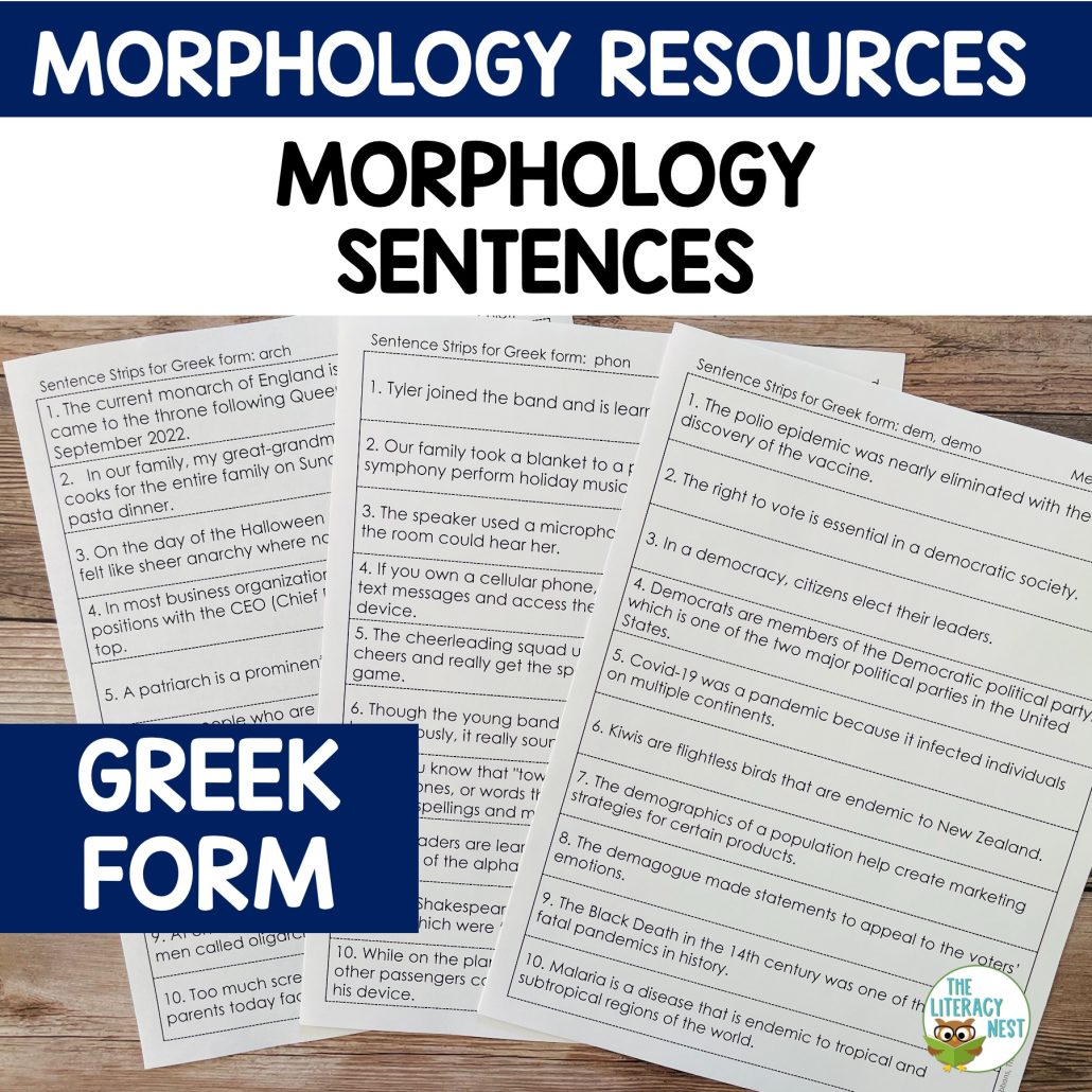 Morphology Reading Passages for Prefixes, Suffixes, Roots, Greek Forms ...