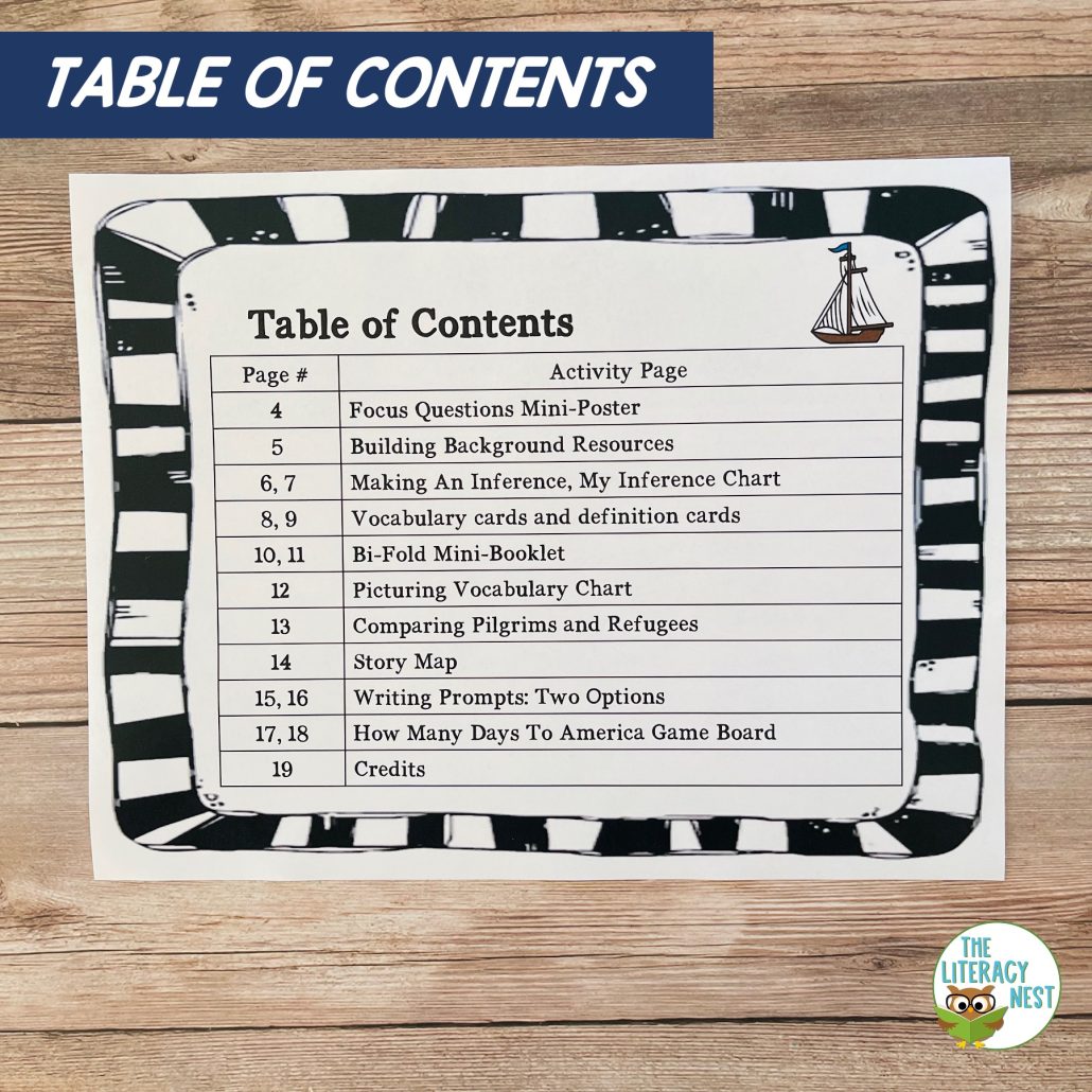 Book Companion Activities for How Many Days to America? by Eve Bunting ...