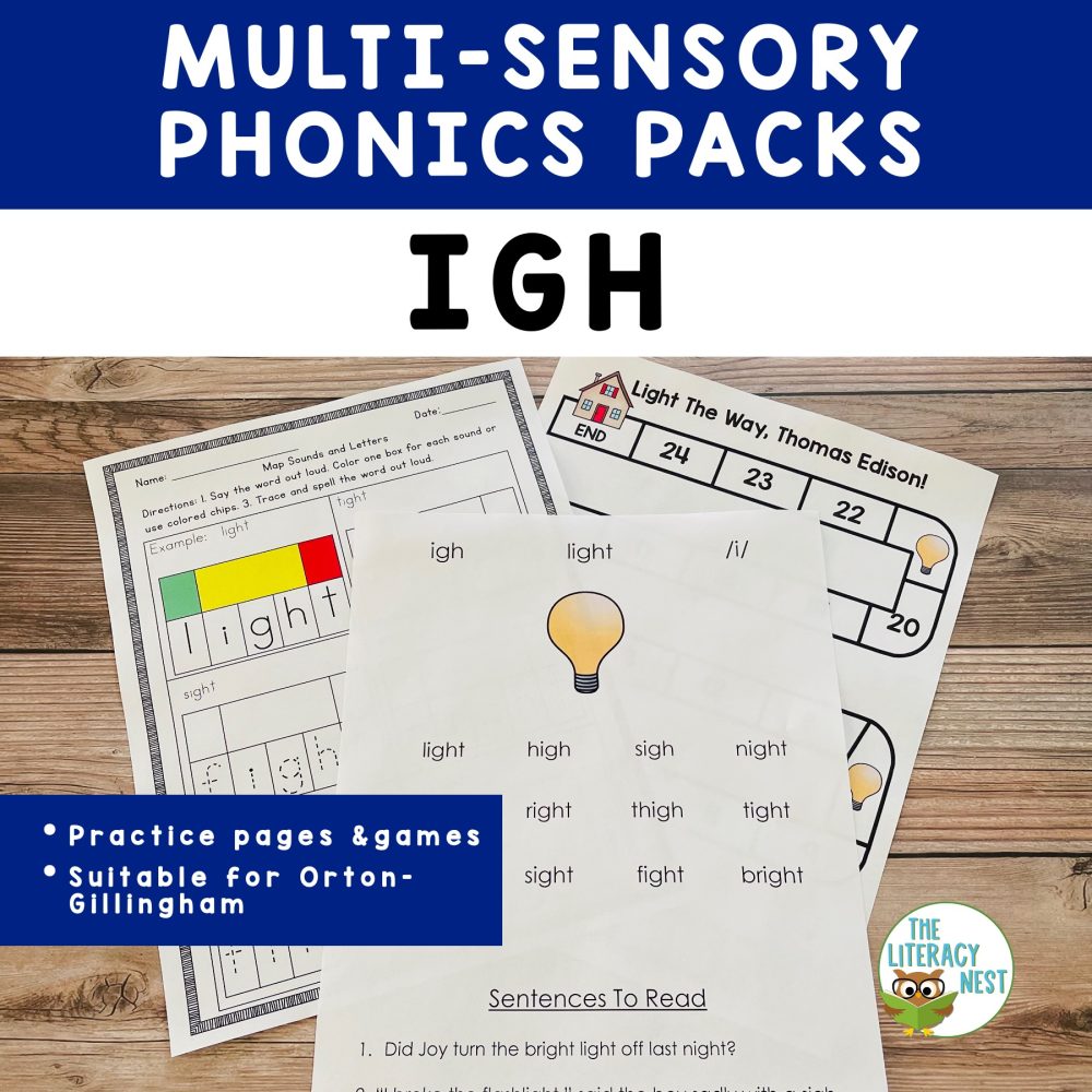 IGH Phonics Activities for Orton-Gillingham Lessons - The Literacy Nest
