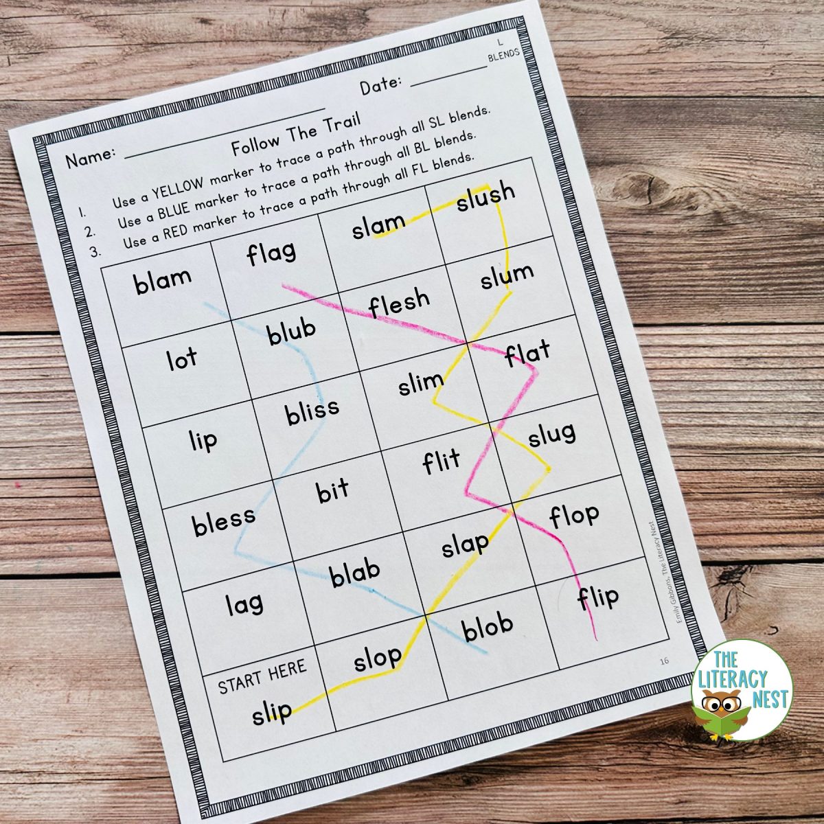 Consonant Blends Initial L Phonics Activities for Orton-Gillingham ...