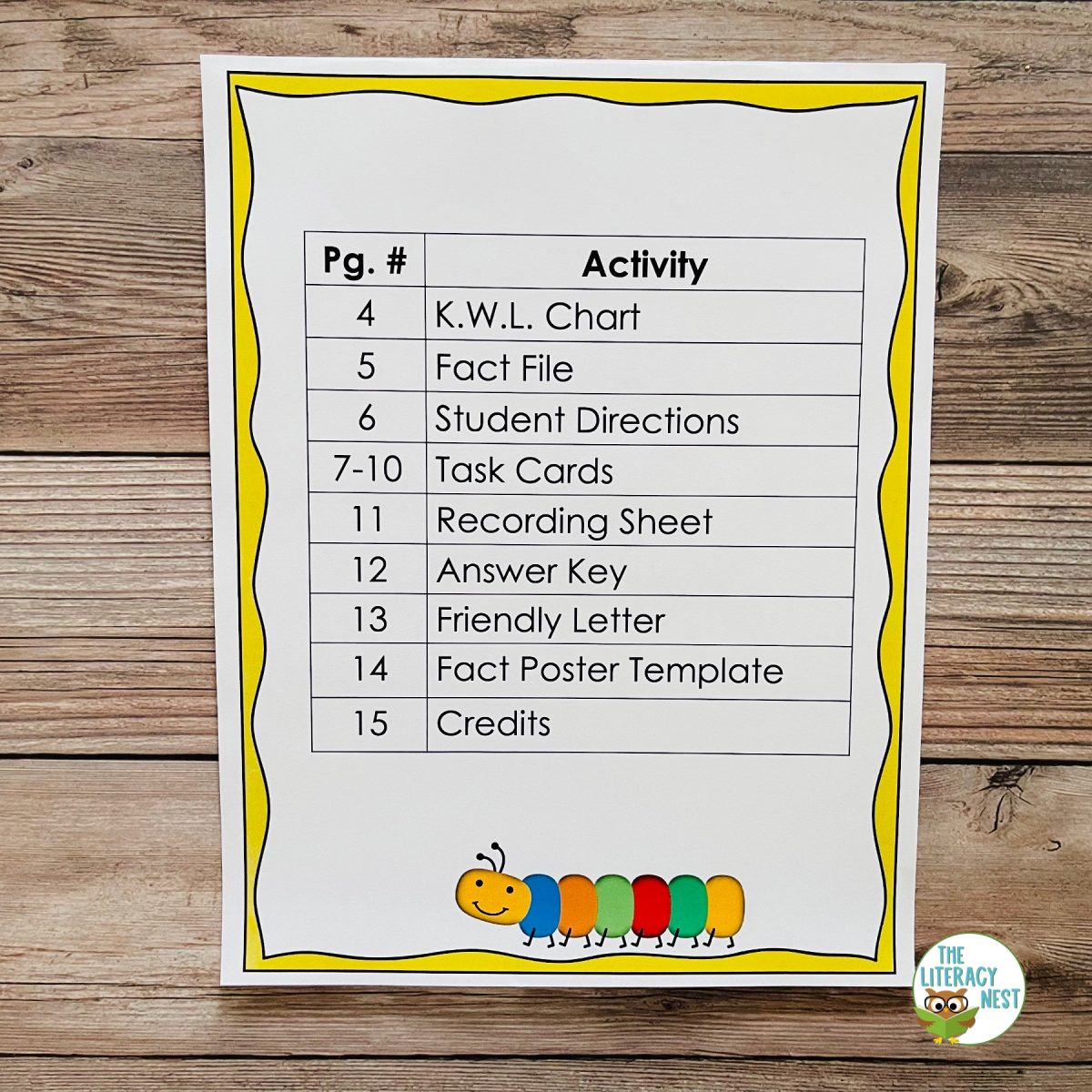 Task Cards Insects May Literacy Center Activity - The Literacy Nest