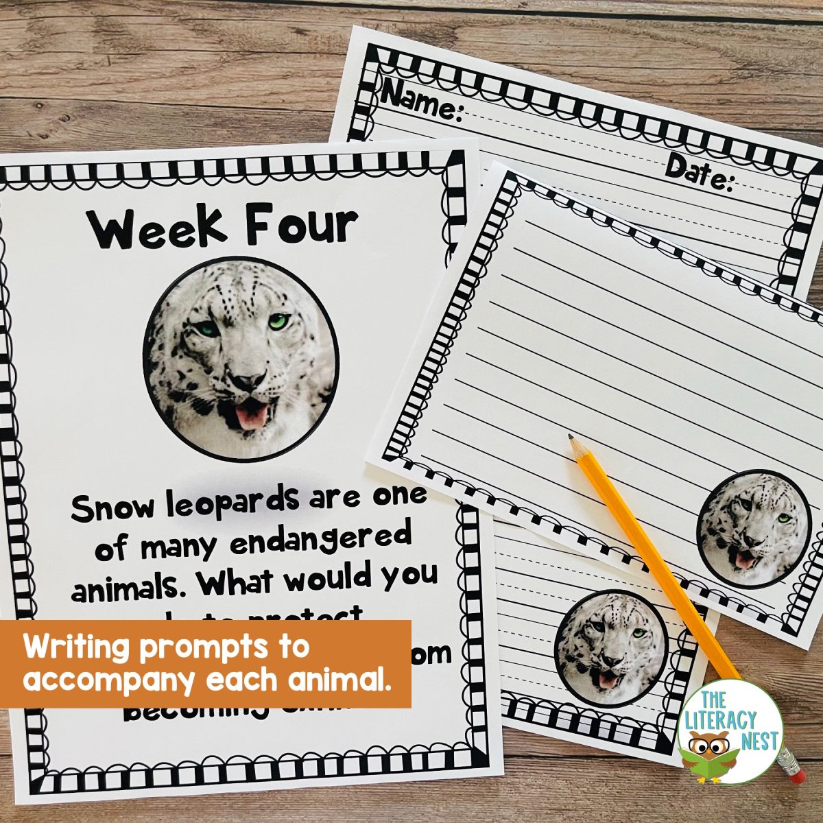 Literacy Centers for January | Animal Picture Writing Prompts Literacy ...