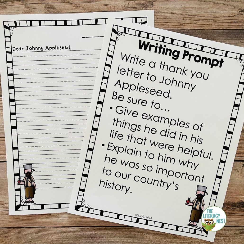Johnny Appleseed Task Cards Literacy Center Non-Fiction Reading - The ...