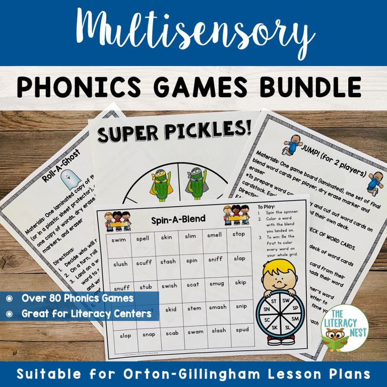 Orton-Gillingham: Multisensory Phonics Games Activities Bundle - The ...