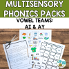 Vowel Teams AI AY Phonics Activities for Orton-Gillingham Lessons - The ...