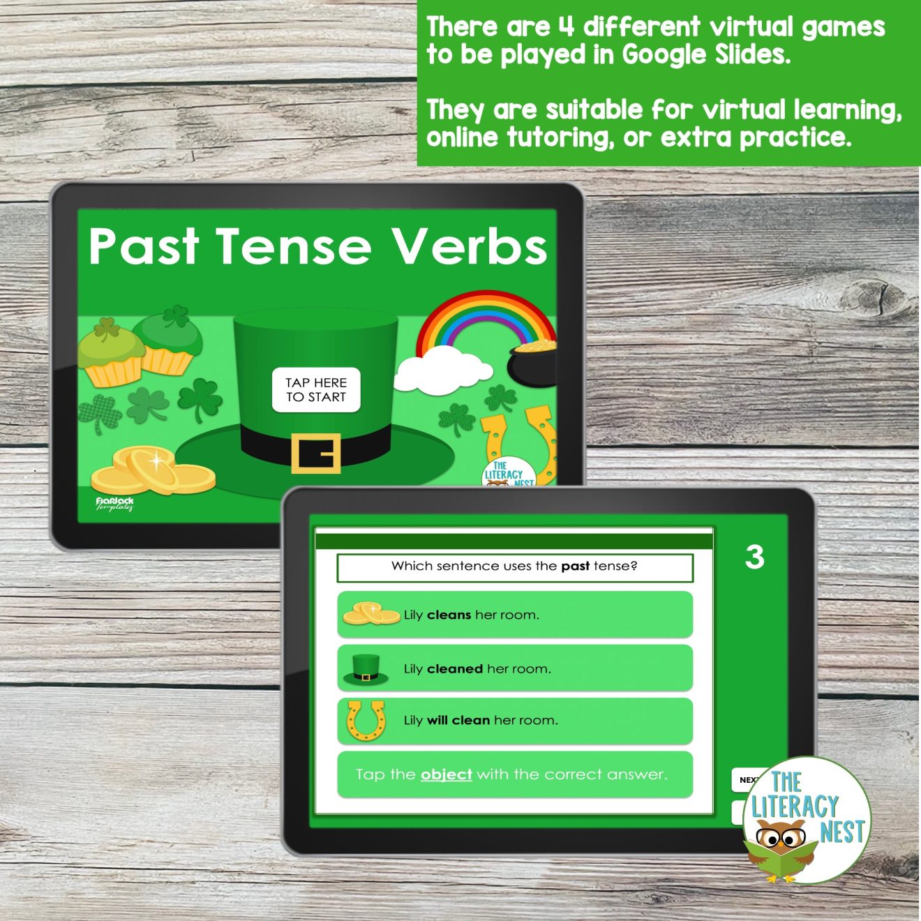 Verb Tenses Grammar Activities - St. Patrick's Day Grammar Activities ...
