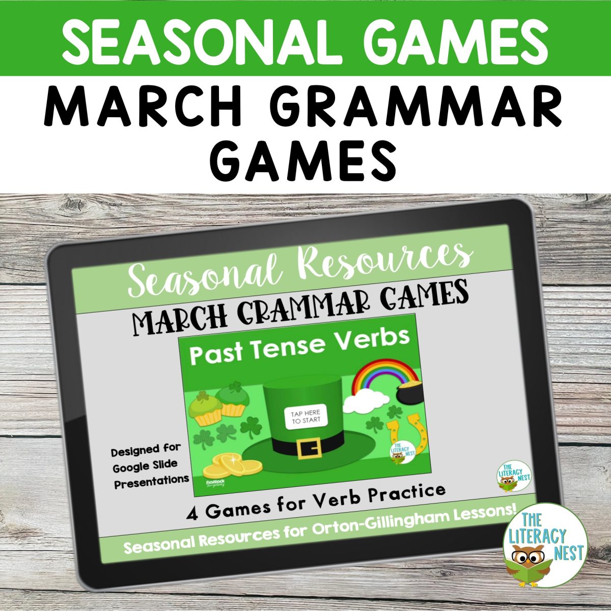 Verb Tenses Grammar Activities - St. Patrick's Day Grammar Activities ...