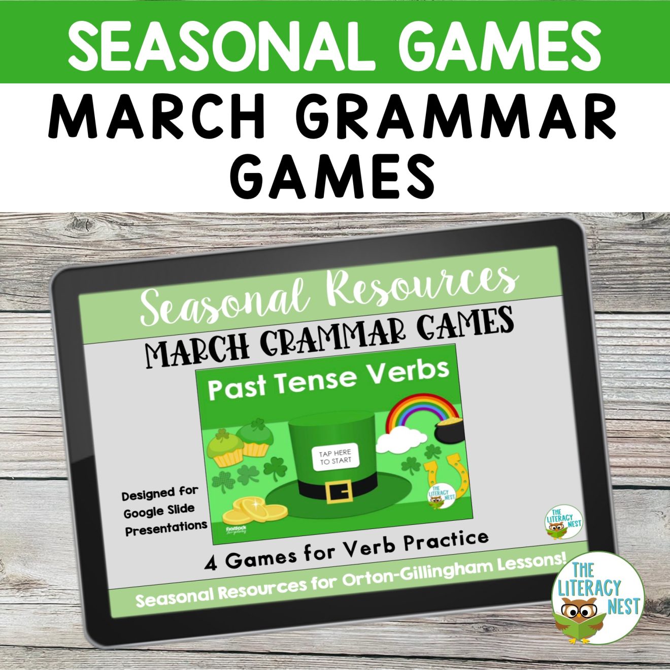 Verb Tenses Grammar Activities - St. Patrick's Day Grammar Activities ...