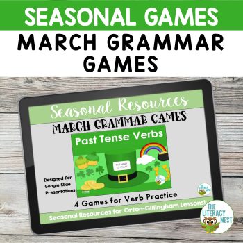 Verb Tenses Grammar Activities - St. Patrick's Day Grammar Activities ...