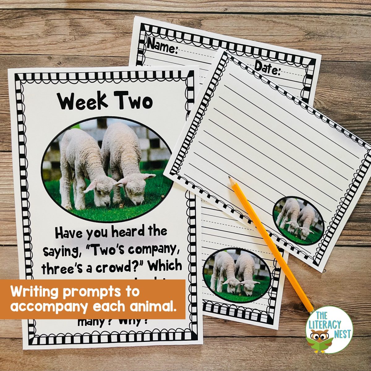 Animal Picture Writing Prompts for March Literacy Centers - The ...
