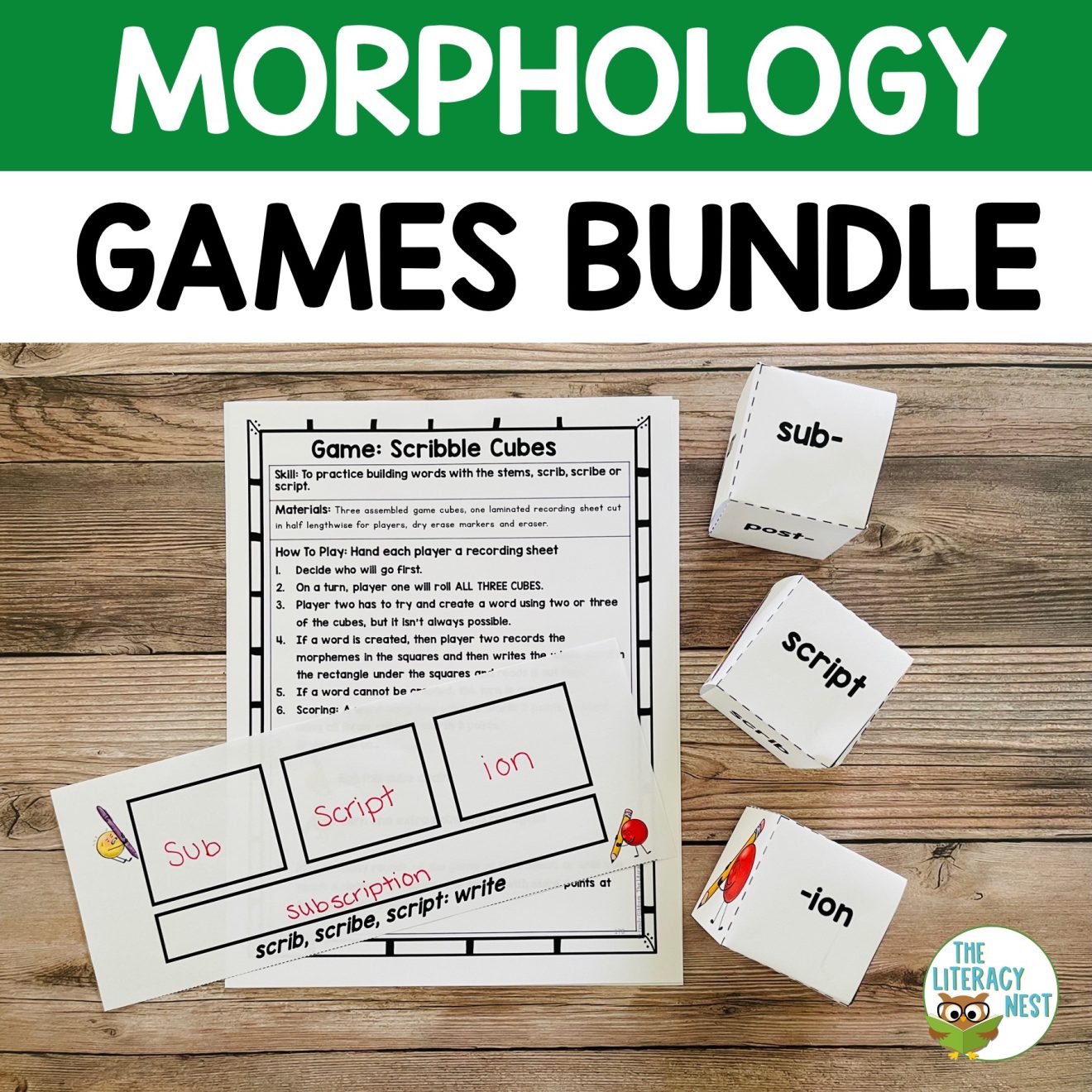 Morphology Activities Games Bundle for Orton-Gillingham Lessons - The ...