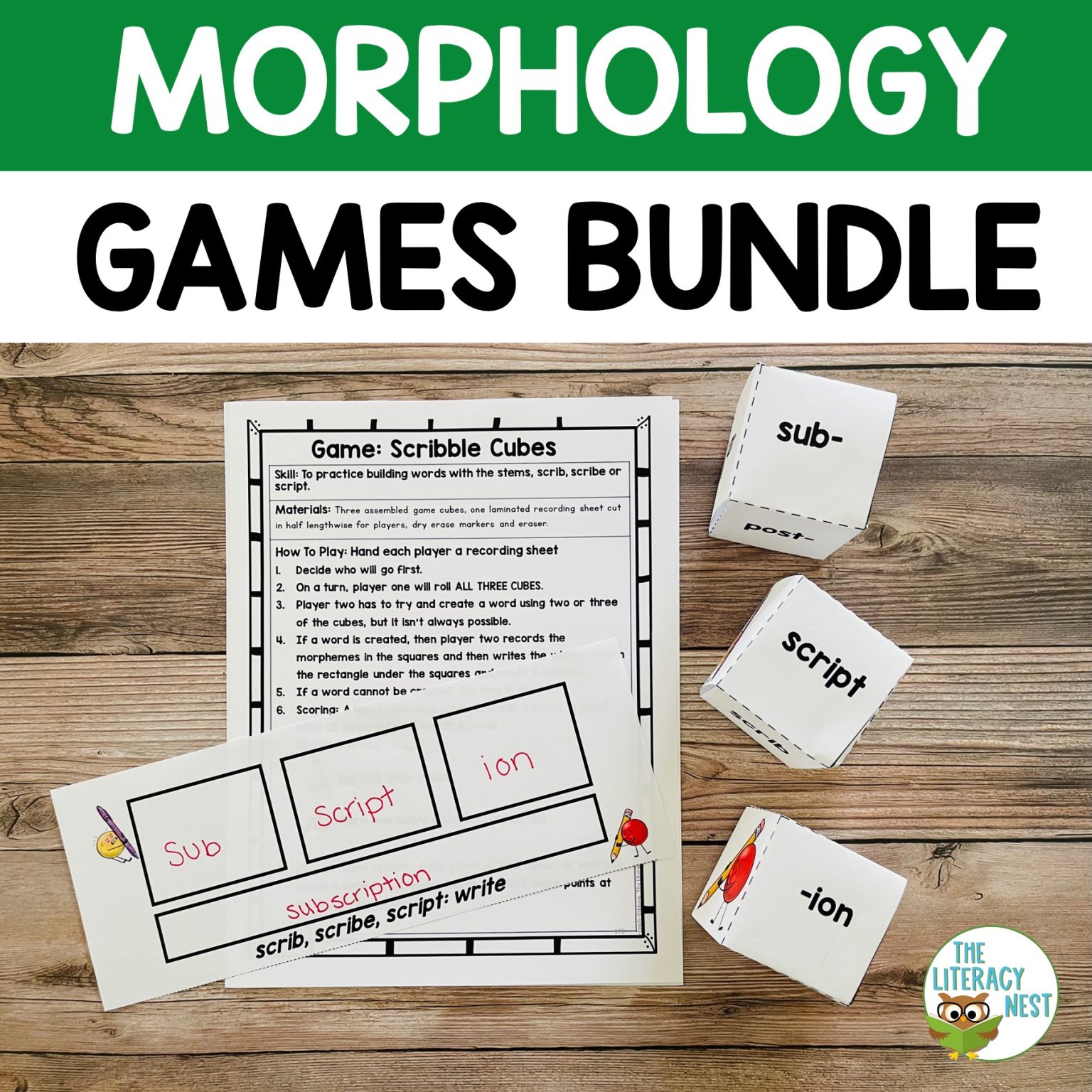 Morphology Activities Games Bundle for Orton-Gillingham Lessons - The ...