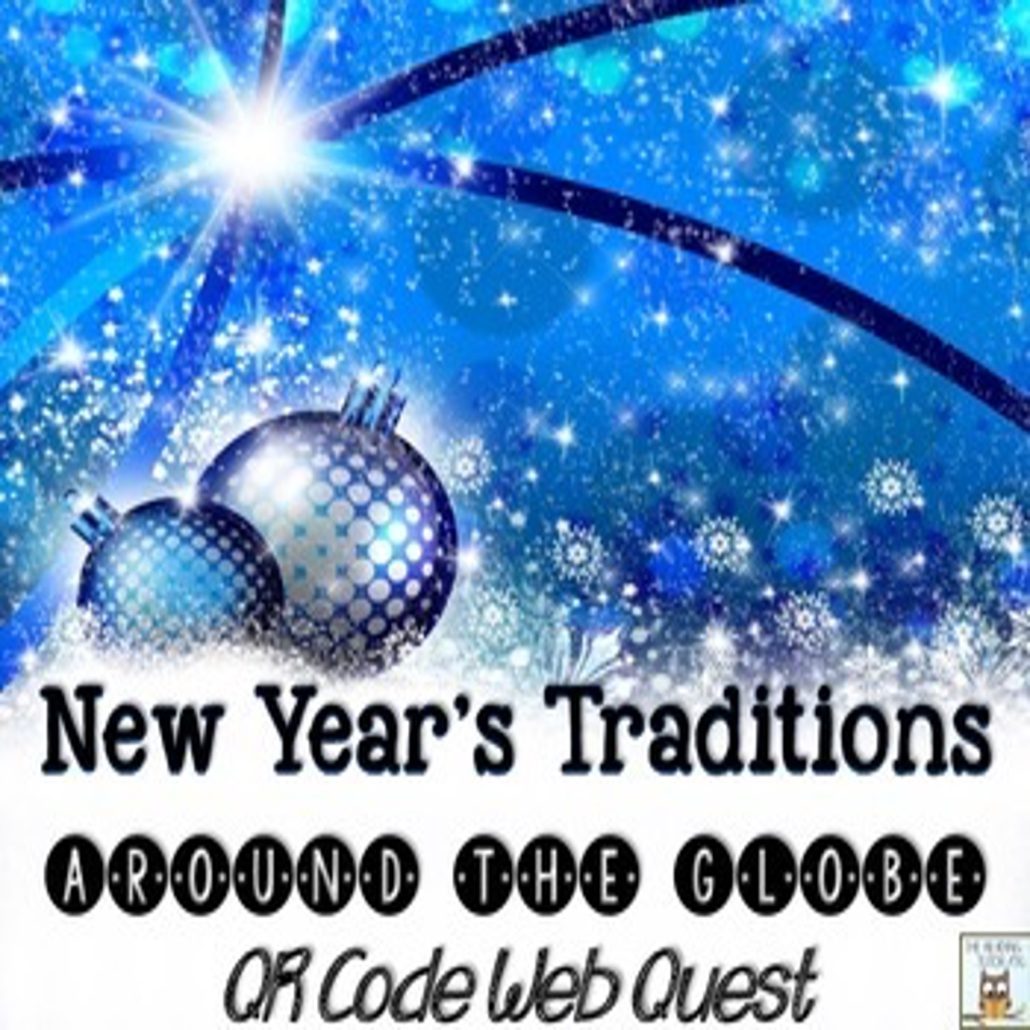 Web Quest: New Year's Traditions | January Centers QR Codes Task Cards ...