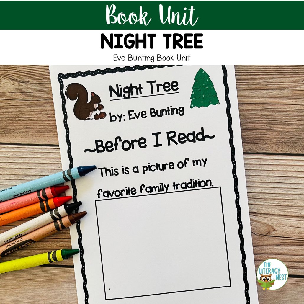 Book Unit: Night Tree | Eve Bunting Literacy Activities Christmas ...
