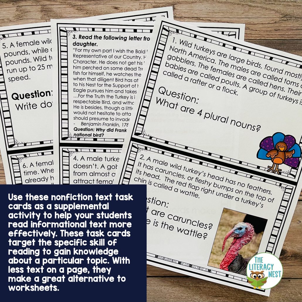 Thanksgiving Writing Activities & Non-fiction Reading for November ...