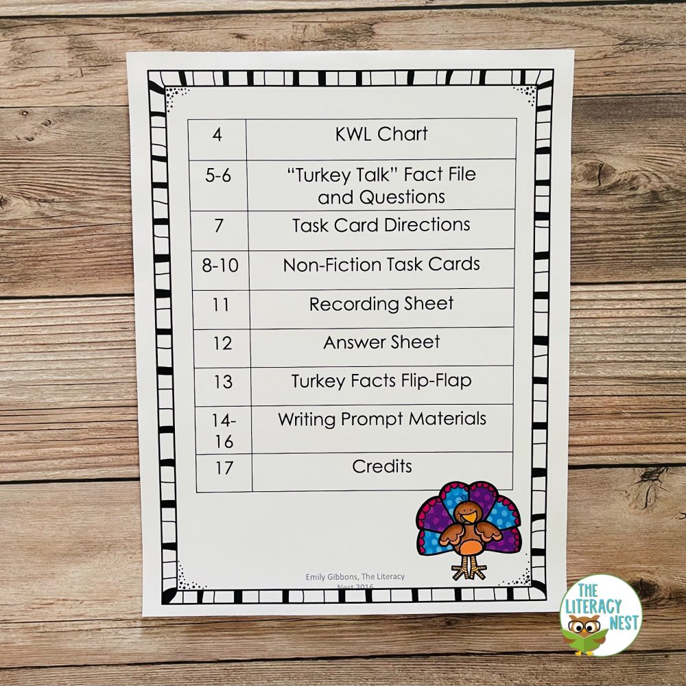 Thanksgiving Writing Activities & Non-fiction Reading for November ...