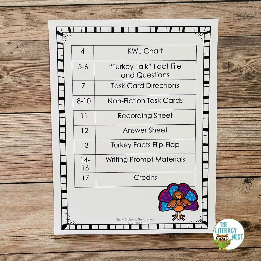 Thanksgiving Writing Activities & Non-fiction Reading for November ...