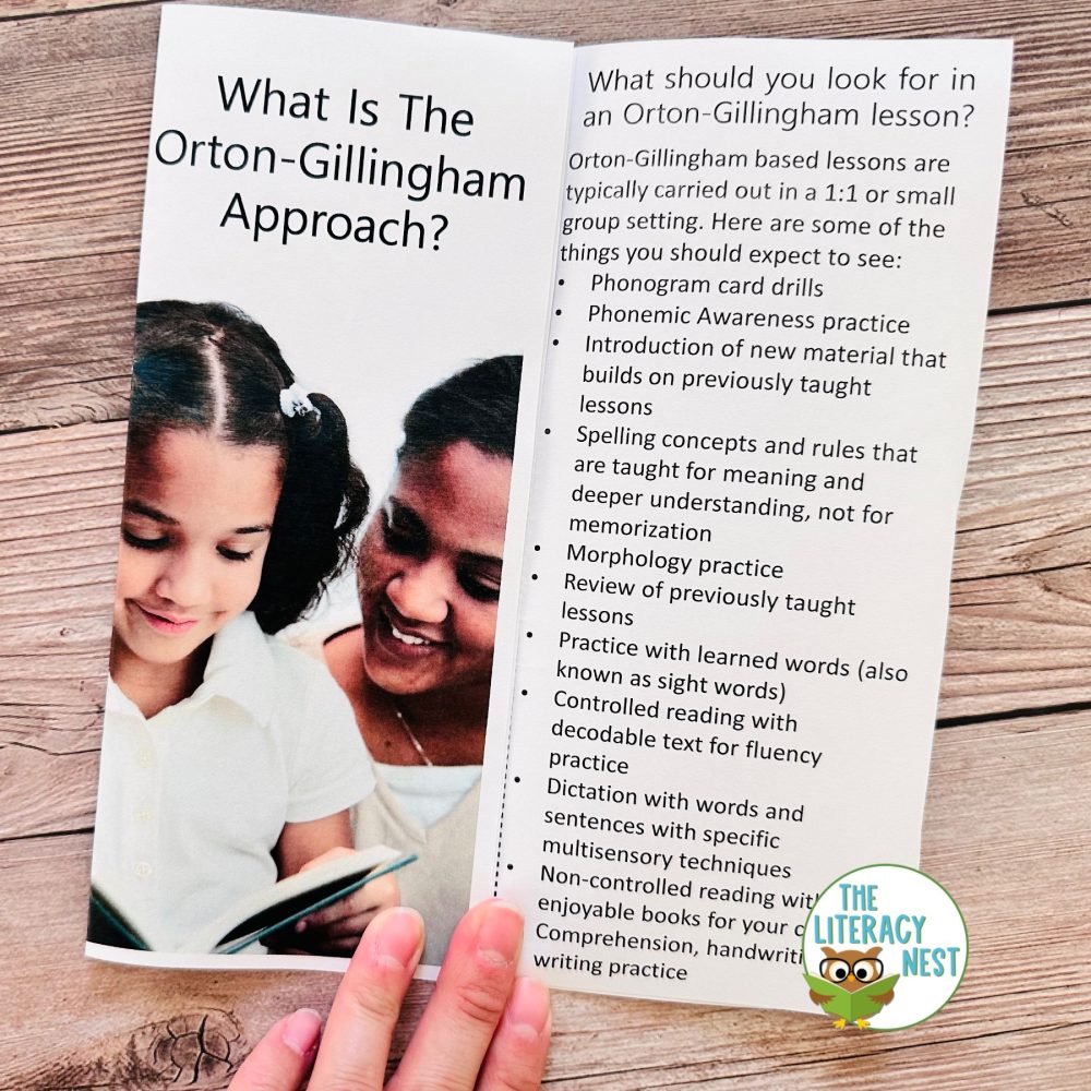 What Is The Orton-Gillingham Approach? FREE Pamphlet - The Literacy Nest