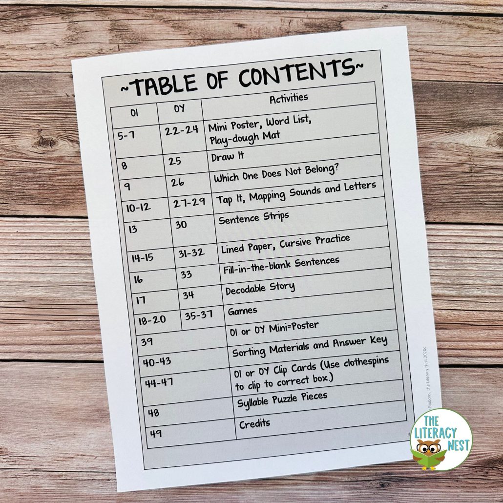 Diphthongs OI and OY Activities for Orton-Gillingham Lessons - The ...