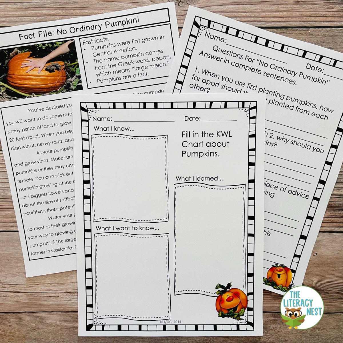 Task Cards Informational Text Pumpkins - The Literacy Nest