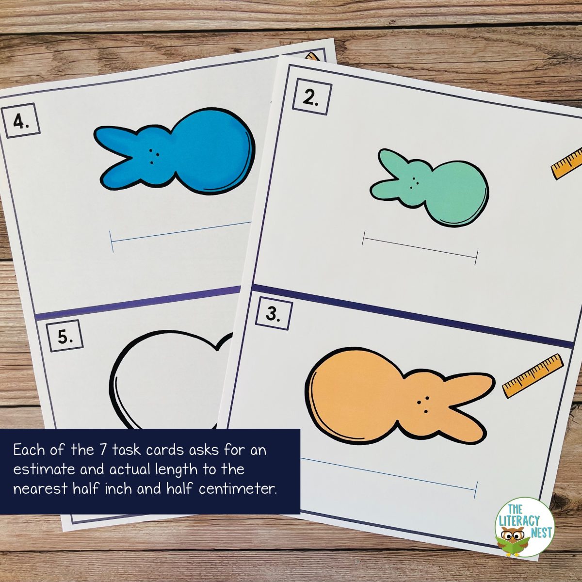 Spring Task Cards Estimating and Measuring Length Activities - The ...