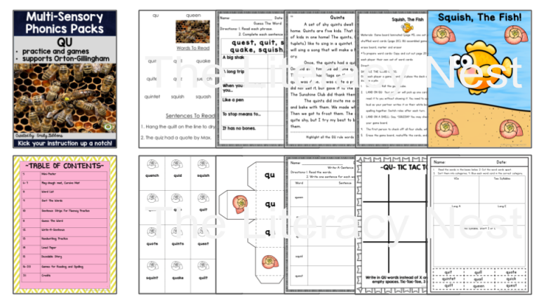 QU Multisensory Reading Orton-Gillingham Lesson Resource - The Literacy ...