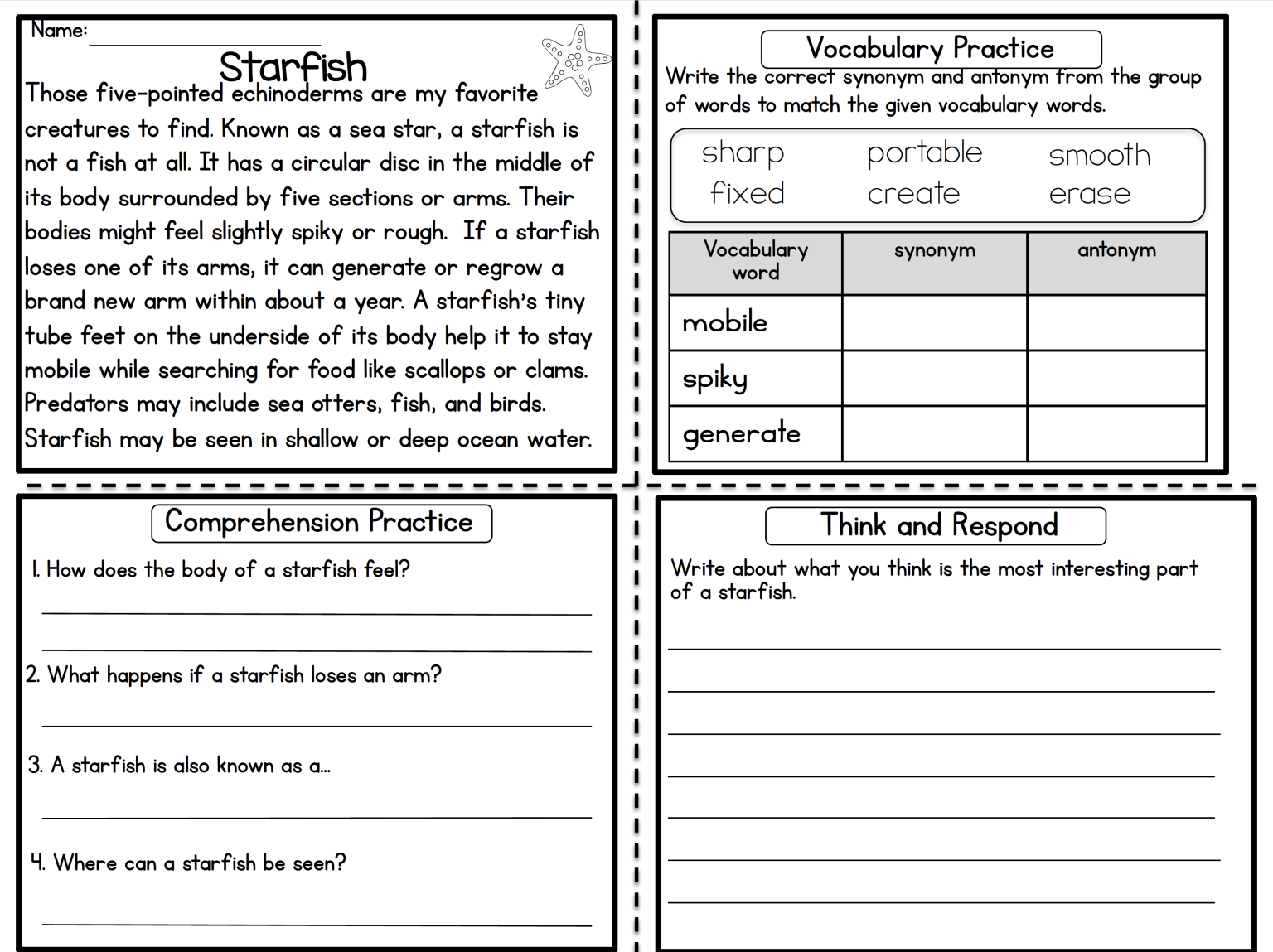 Reading Comprehension: FREEBIE | Upper Elementary Passages Practice ...