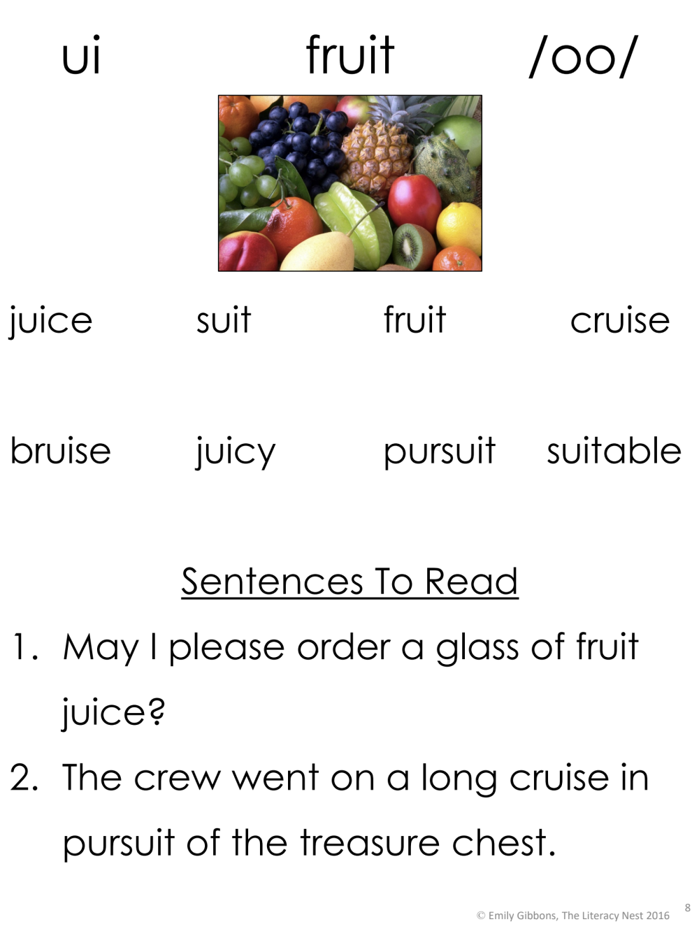 Vowel Team: UI Variant Vowels | Orton-Gillingham Multisensory Phonics ...