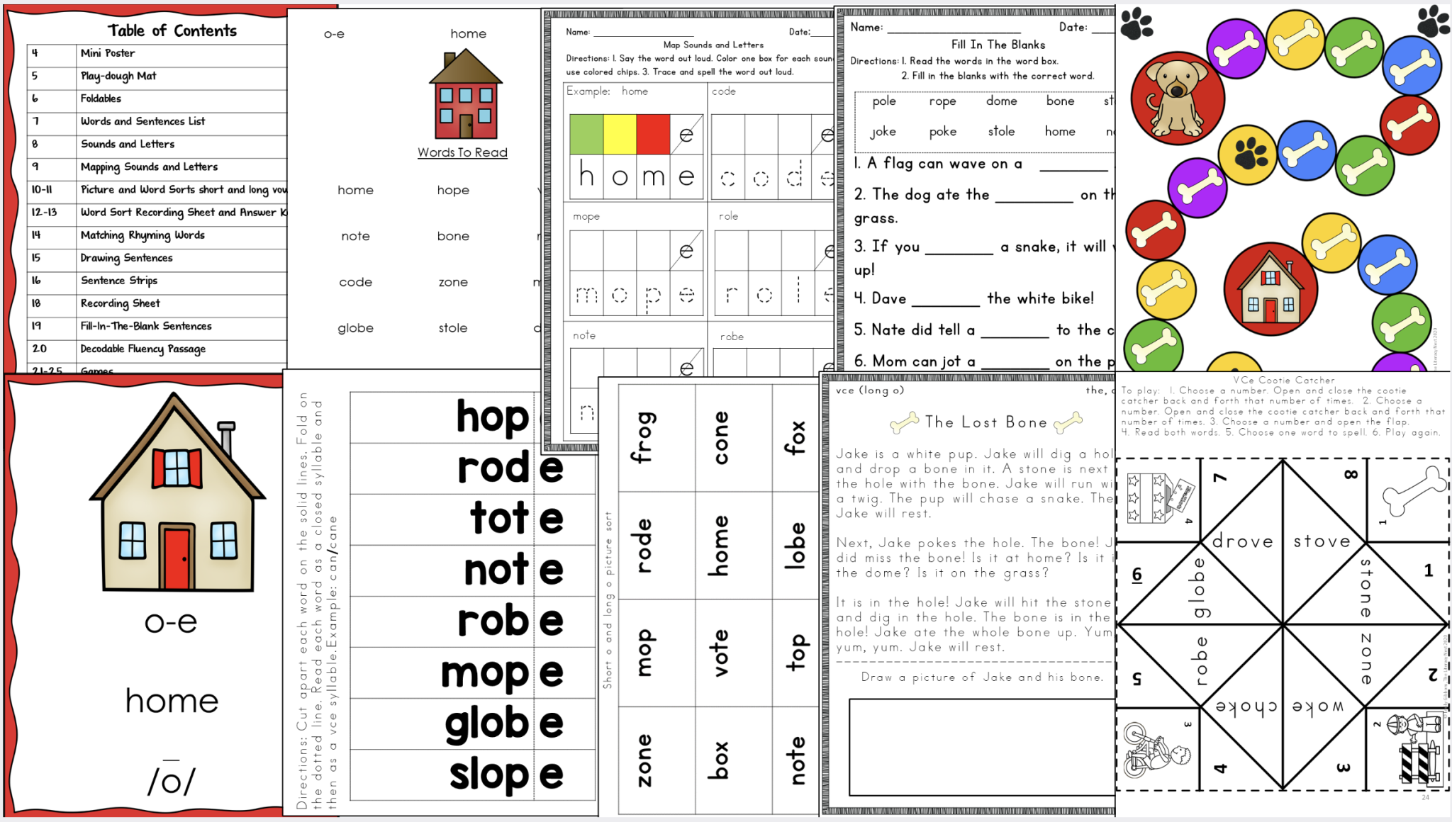 VCE Worksheets, Games and Activities for Orton-Gillingham Lessons ...