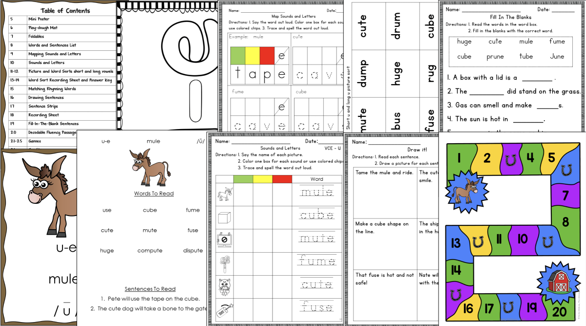 VCE Worksheets, Games and Activities for Orton-Gillingham Lessons ...