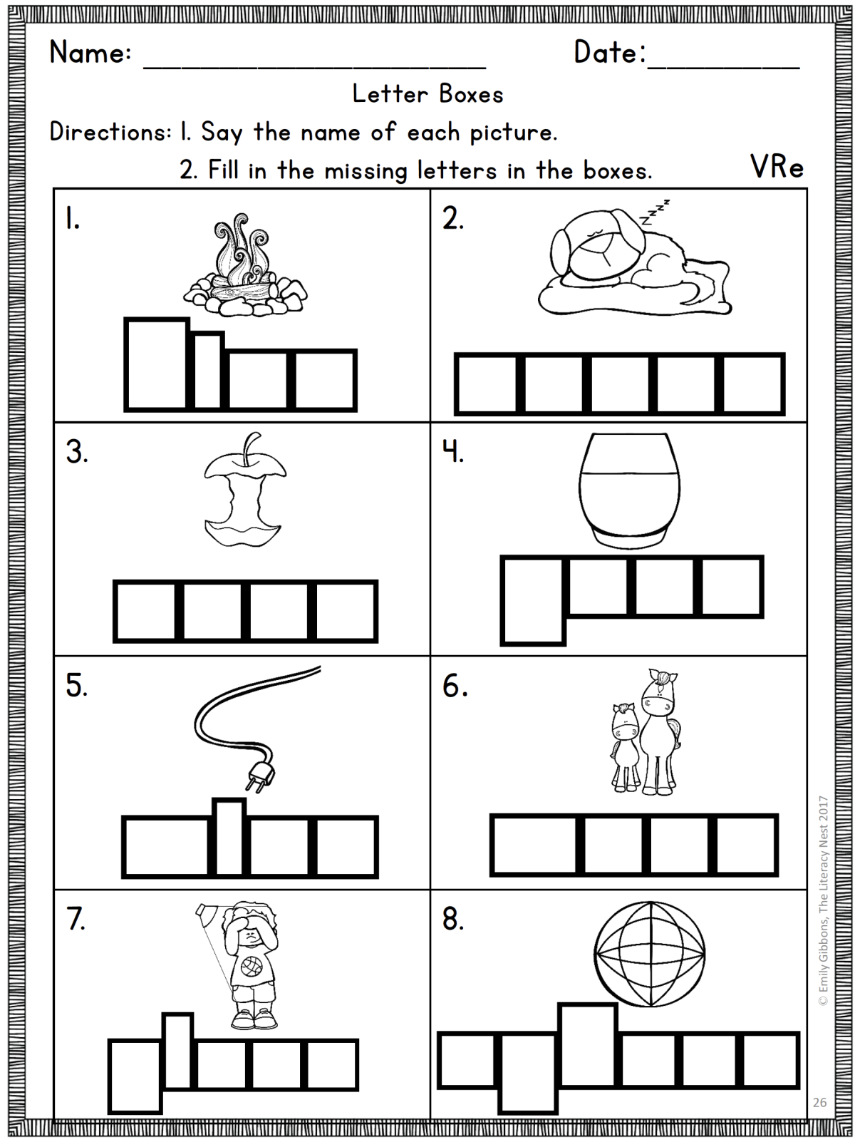 VCE and VRE Sounds Orton-Gillingham Activities - The Literacy Nest