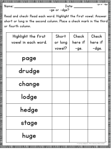 Spelling Rules GE/DGE for Orton-Gillingham Lesson Plans - The Literacy Nest