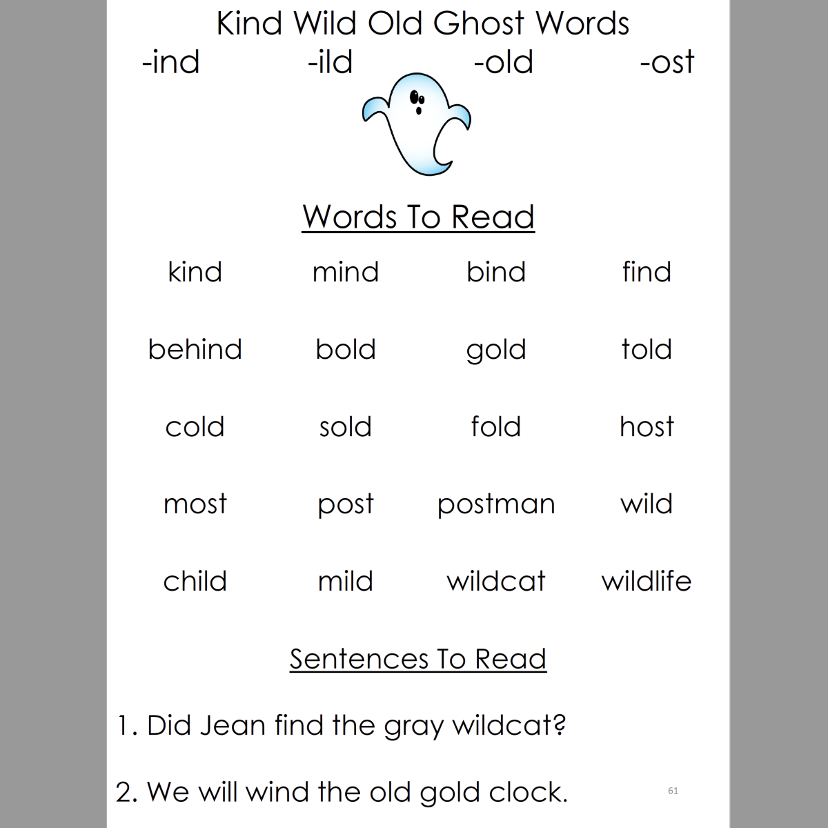 Decodable Word Lists and Sentences for Orton-Gillingham Lessons Levels ...