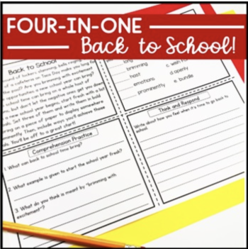 Reading Comprehension: Back to School Passages | Literacy | Virtual ...