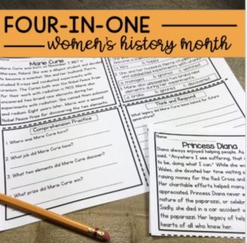 Reading Comprehension: Women's History Month | Literacy | Virtual ...