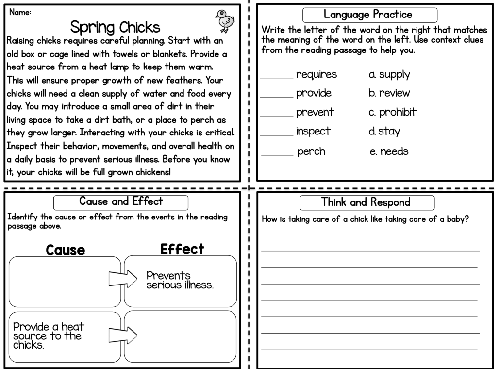 Reading Comprehension: Spring Passages | Upper Elementary | Virtual ...