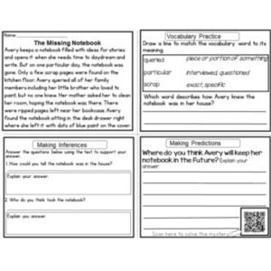 Reading Comprehension: Mystery Passages | Guided Literacy | Virtual ...