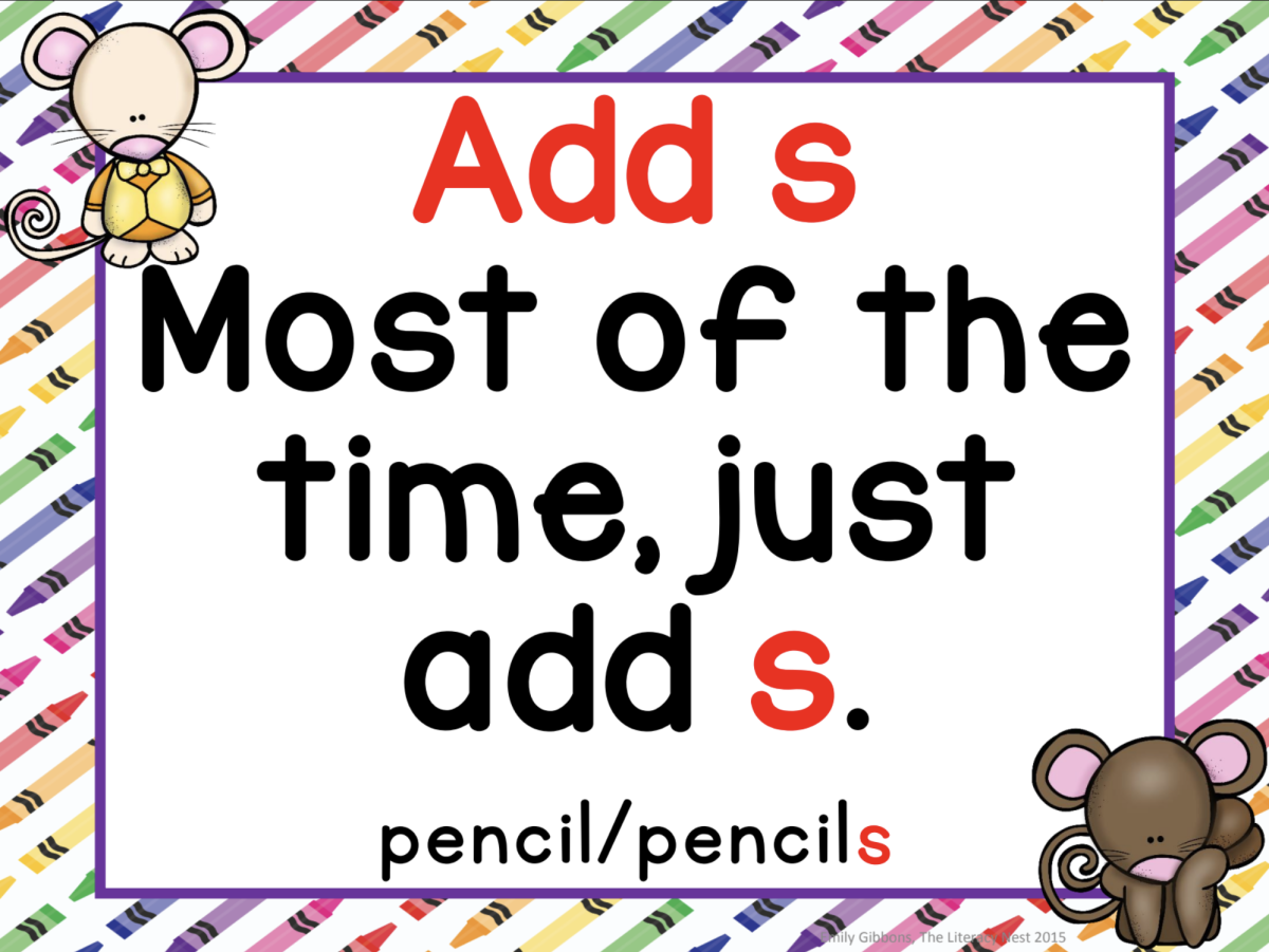 Plurals Posters Freebie Literacy Printable - The Literacy Nest