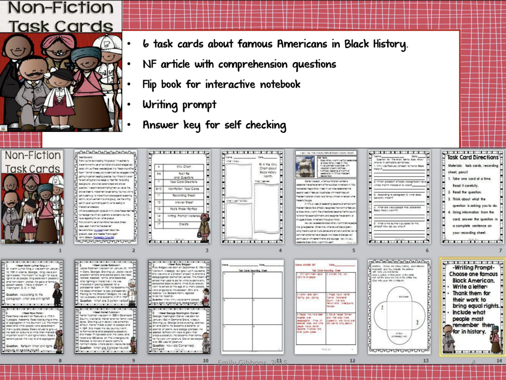 Nonfiction Fiction Literacy Centers for February Freebie Sampler - The ...