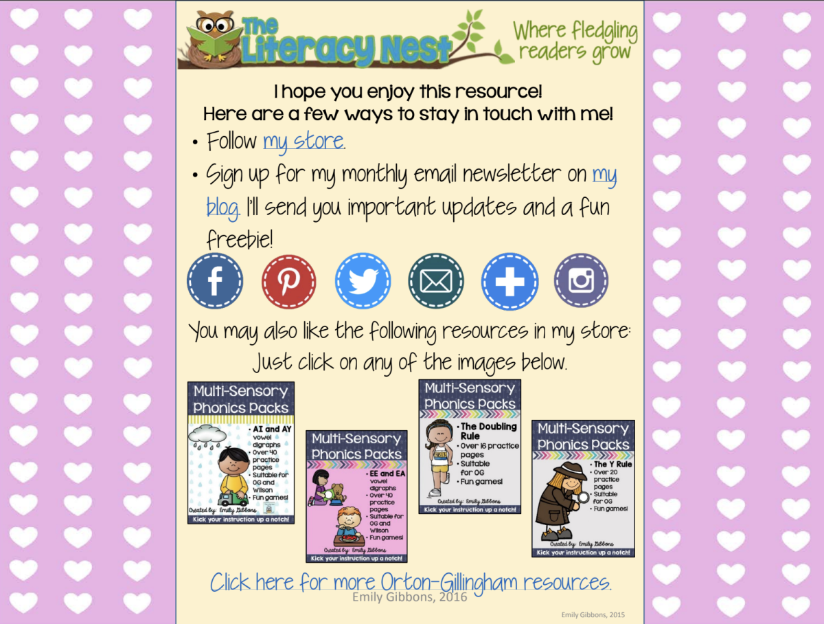 FREE Valentine's Day Vowels Literacy Game - The Literacy Nest