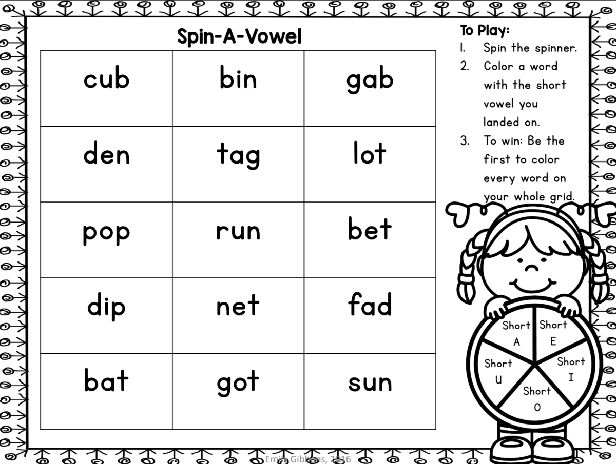 FREE Valentine's Day Vowels Literacy Game - The Literacy Nest
