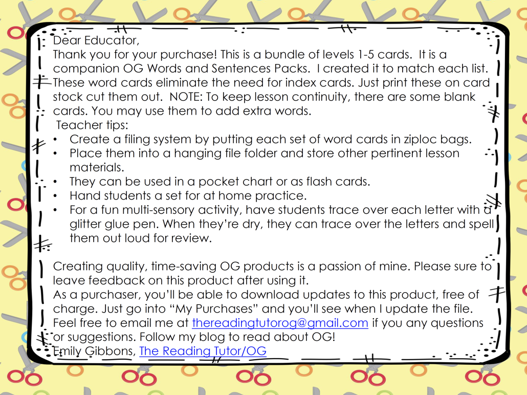 Decodable Words for Orton-Gillingham Lessons Bundle Levels 1-5 - The ...