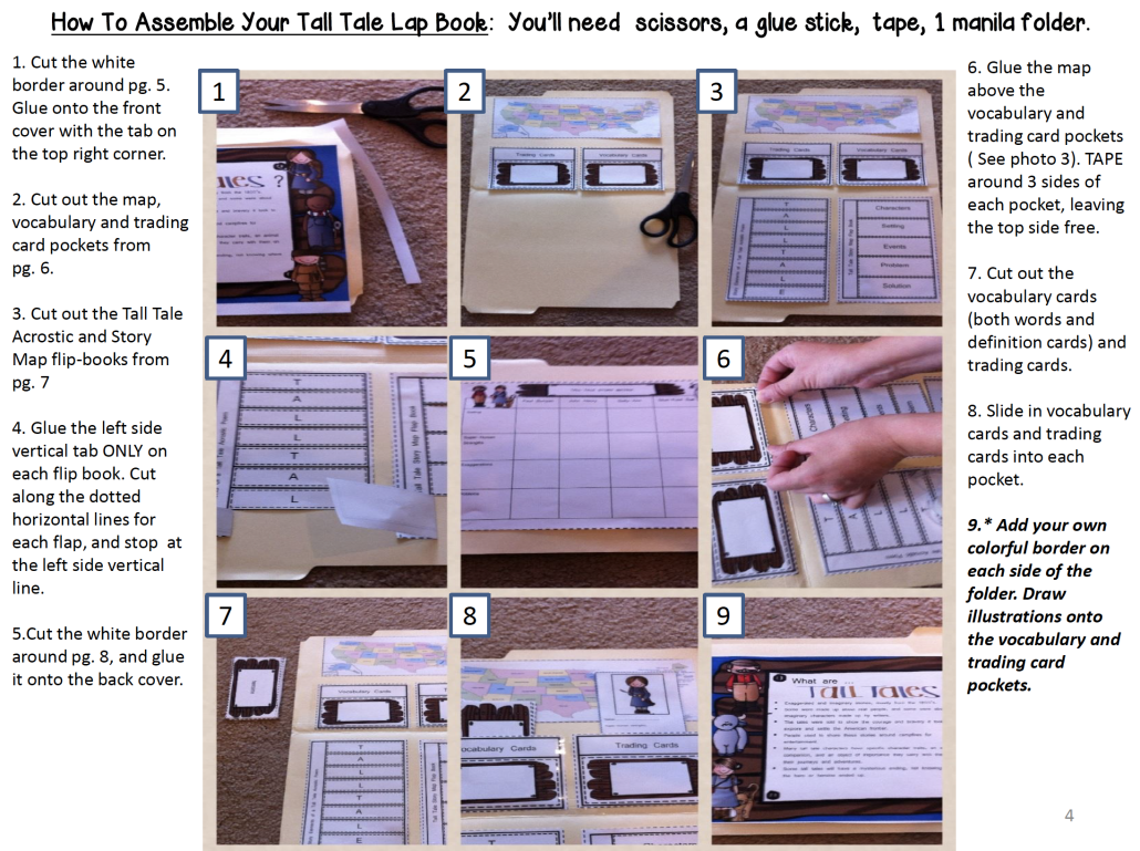 Tall Tales Literacy Activities, Graphic Organizers and Lapbook - The ...