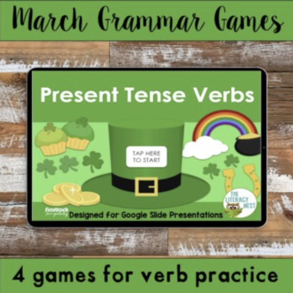 Verb Tenses Grammar Activities - St. Patrick's Day - The Literacy Nest