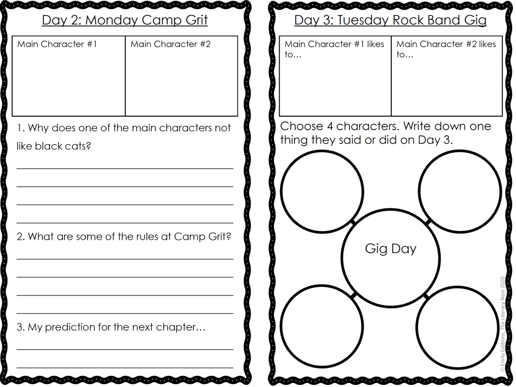 Six Days At Camp Literature Guide: Simple Words Chapter Book | Virtual ...