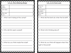 Fox Hunt Literature Guide: Simple Words Chapter Book | Virtual Learning ...