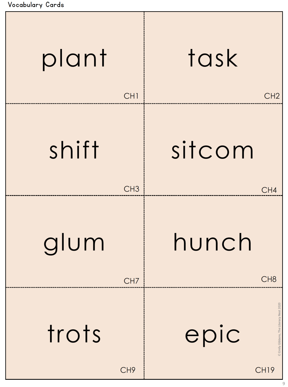 The Last Task Literature Guide Simple Words Book | Virtual Learning ...