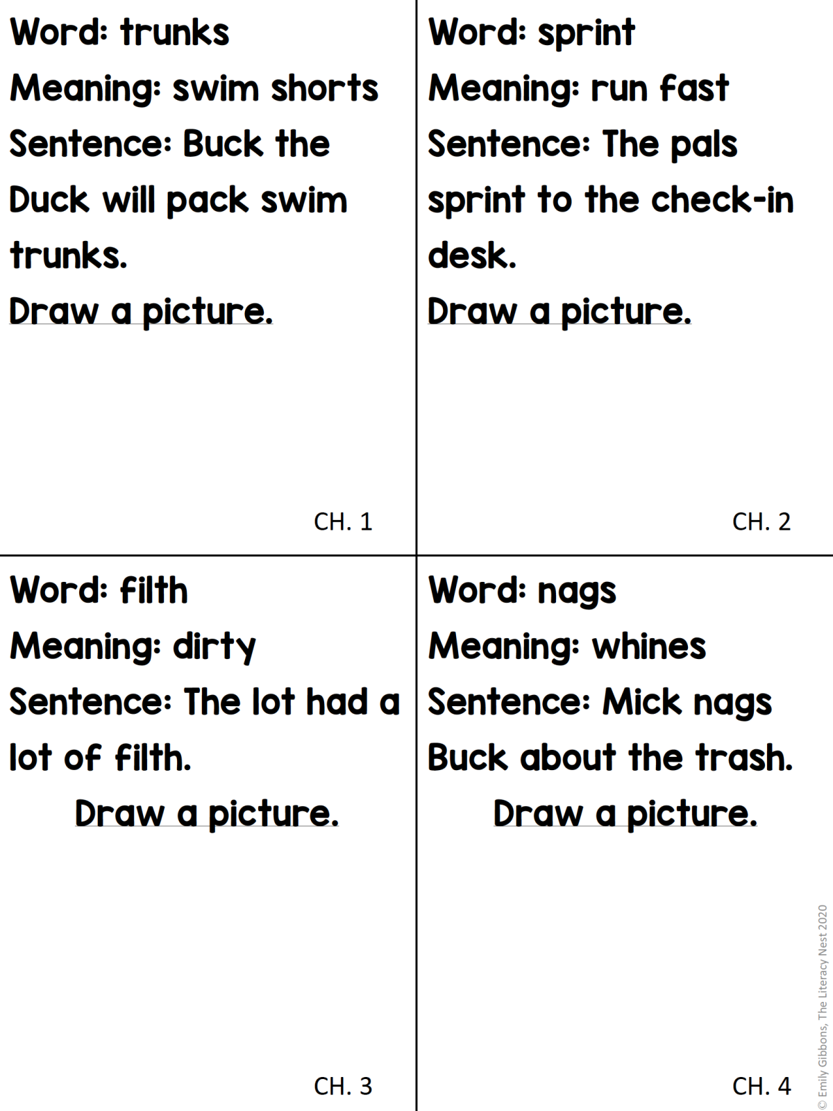 Simple Words Books Literature Guides Easy Read BUNDLE - The Literacy Nest