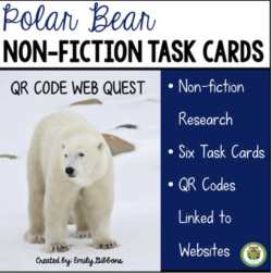 Web Quest: QR Code Polar Bears Nonfiction Centers Activity Task Cards ...
